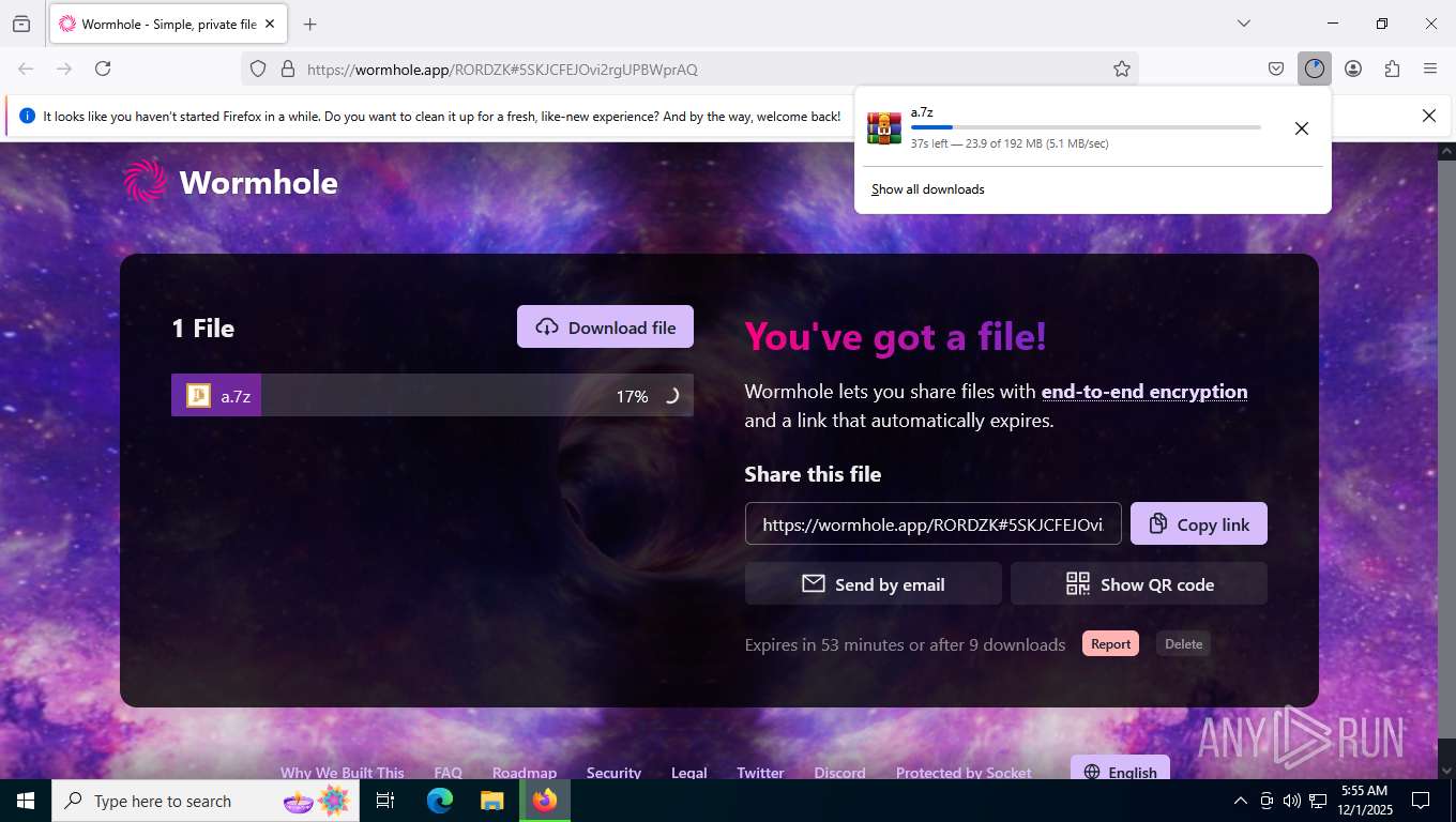 Analysis https://wormhole.app/RORDZK#5SKJCFEJOvi2rgUPBWprAQ Malicious ...