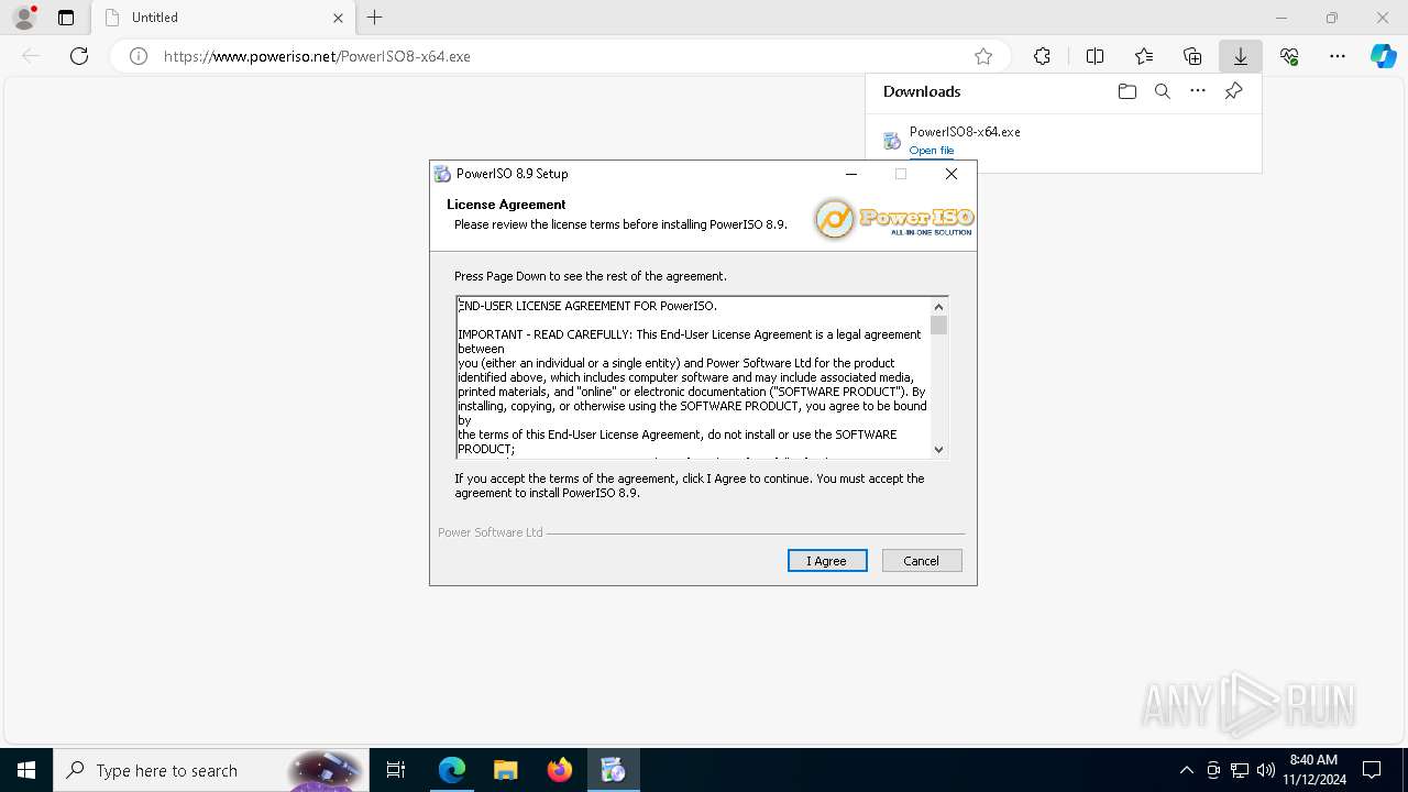 Malware analysis https://www.poweriso.net/PowerISO8-x64.exe Malicious ...