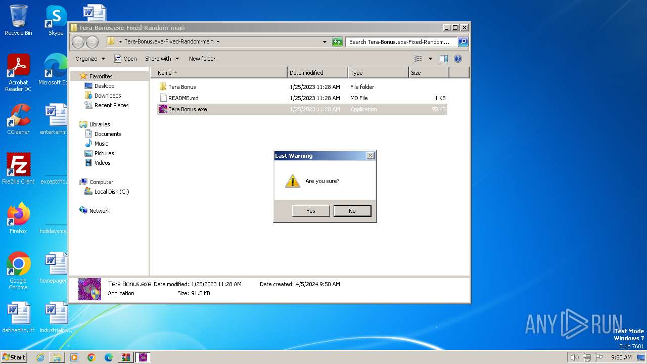 Malware analysis Tera-Bonus.exe-Fixed-Random-main.zip Malicious activity | ANY.RUN - Malware ...
