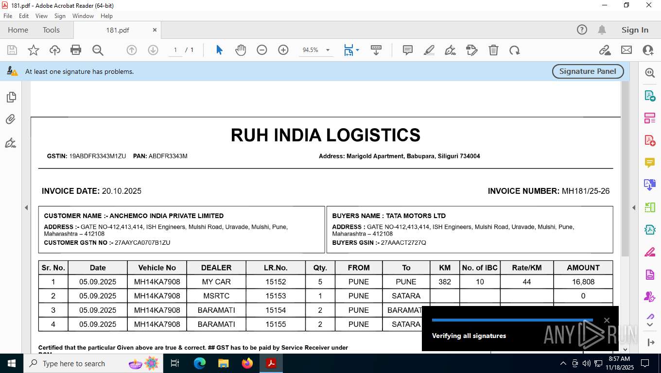 Malware analysis 181.pdf No threats detected | ANY.RUN - Malware Sandbox Online