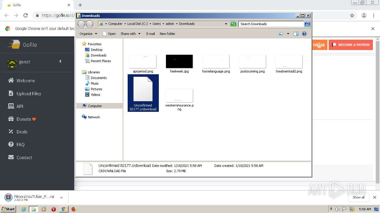 Malware analysis https://gofile.io/d/cSi7vk Malicious activity | ANY.RUN - Malware Sandbox Online