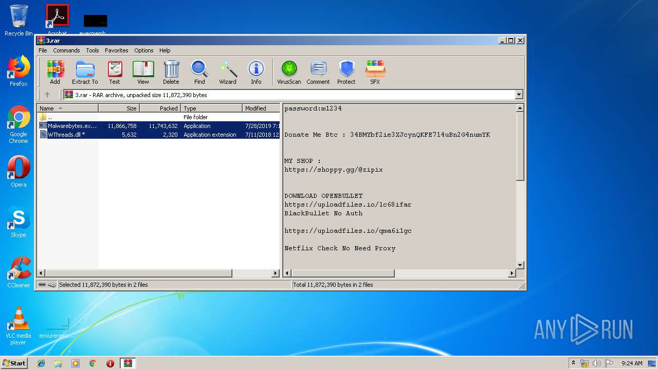 Malware Analysis 3.rar Malicious Activity