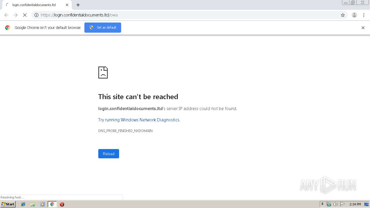 Analysis https://login.confidentialdocuments.ltd/owa No threats detected - Interactive analysis ...