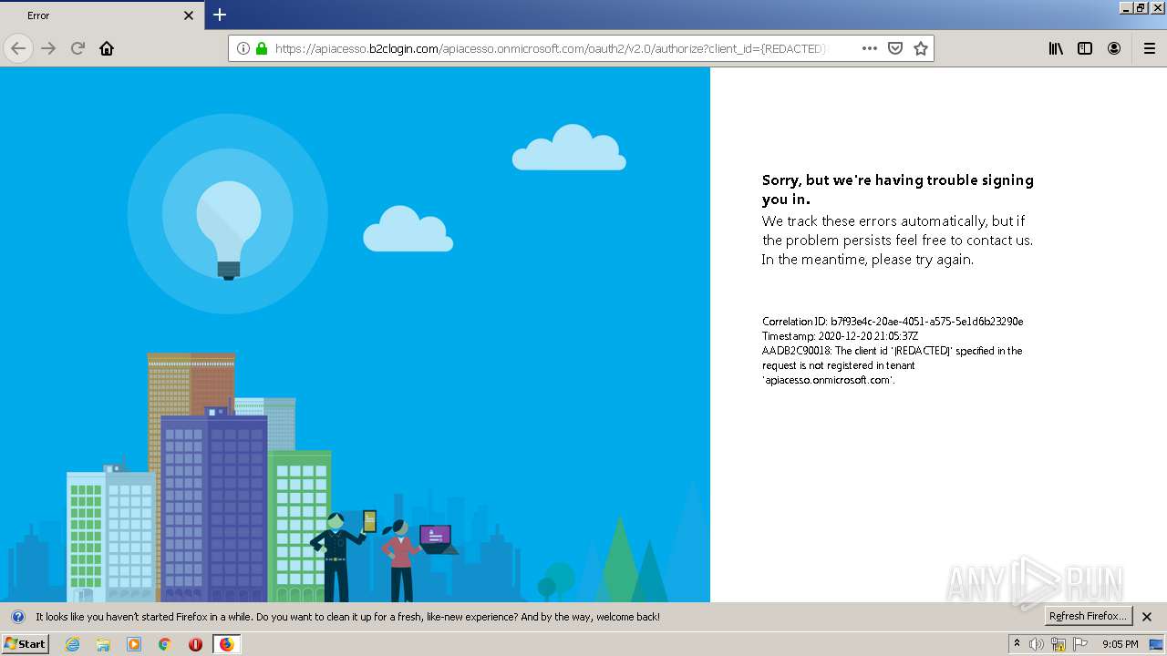 Malware analysis https://apiacesso.b2clogin.com/apiacesso.onmicrosoft.com/oauth2/v2.0/authorize ...