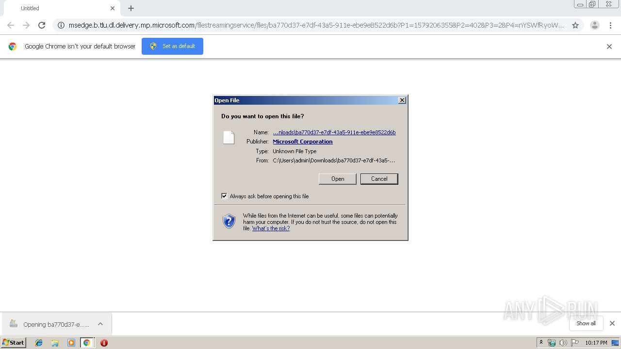 Malware analysis http://msedge.b.tlu.dl.delivery.mp.microsoft.com/filestreamingservice/files ...