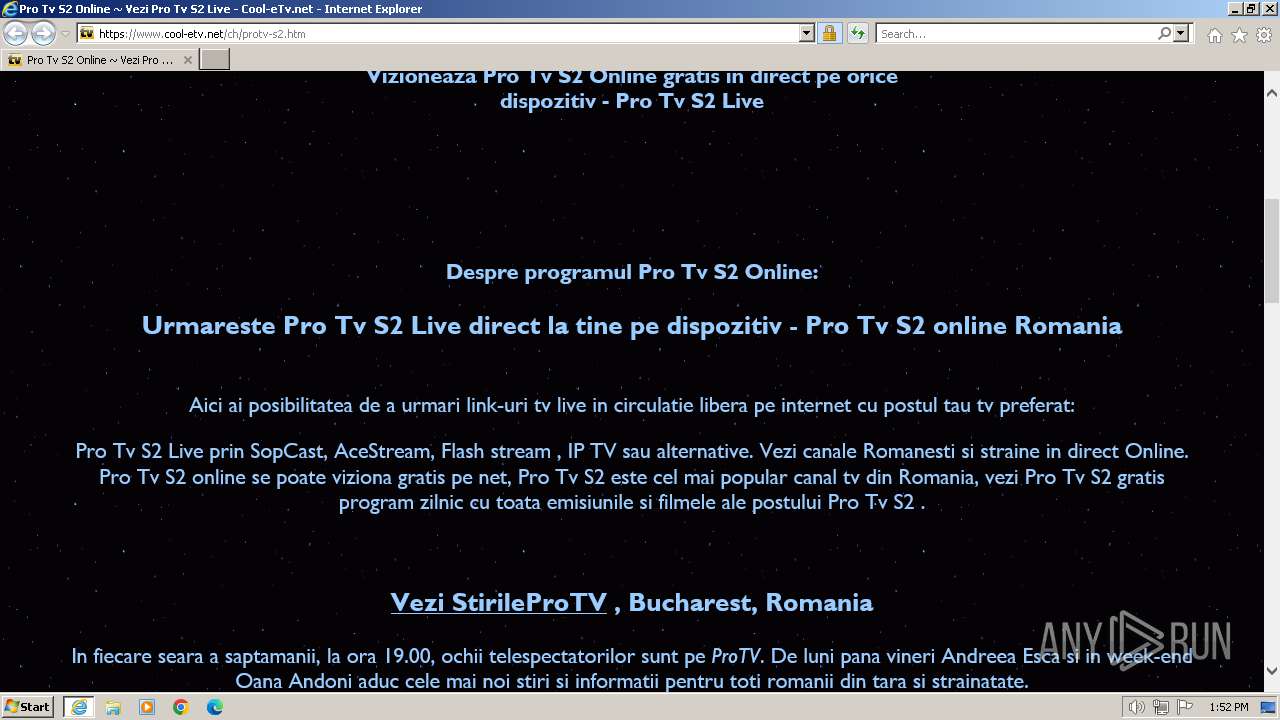 Malware analysis https://www.cool-etv.net/ch/protv-s2.htm Malicious activity | ANY.RUN - Malware ...