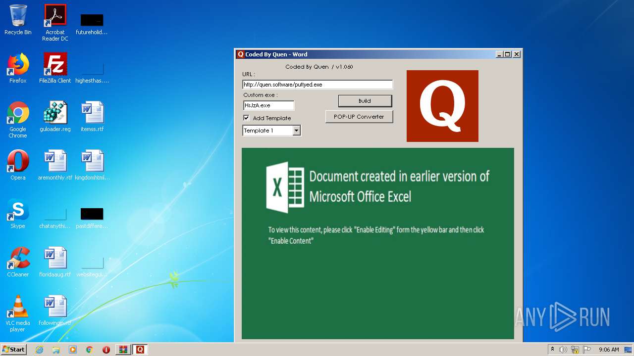 Malware analysis Quen%20Macro%20Exploits%20Cracked%20by%20Chiros.zip Malicious activity | ANY ...
