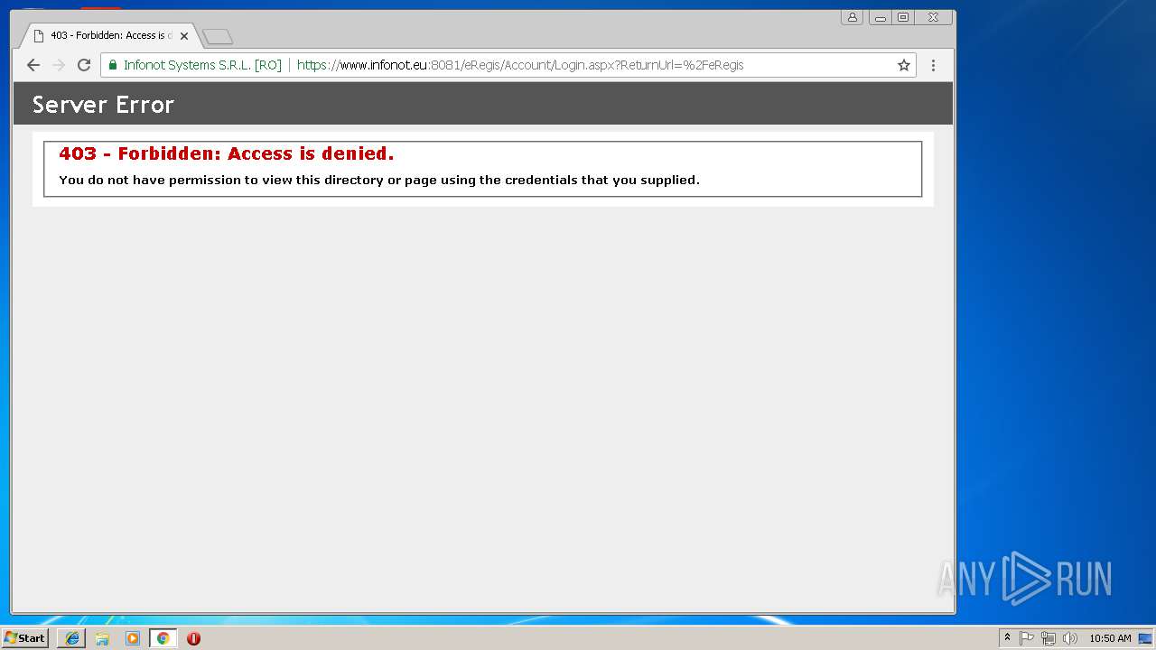 Analysis https://www.infonot.eu:8081/eRegis/Account/Login.aspx ...