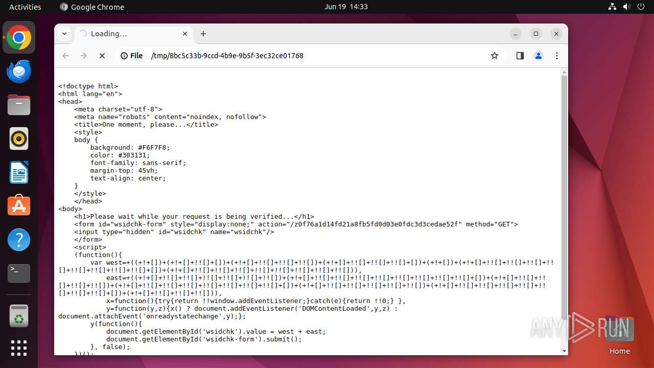 Analysis http://www.tool.wipelocker.com/ Malicious activity - Interactive analysis ANY.RUN