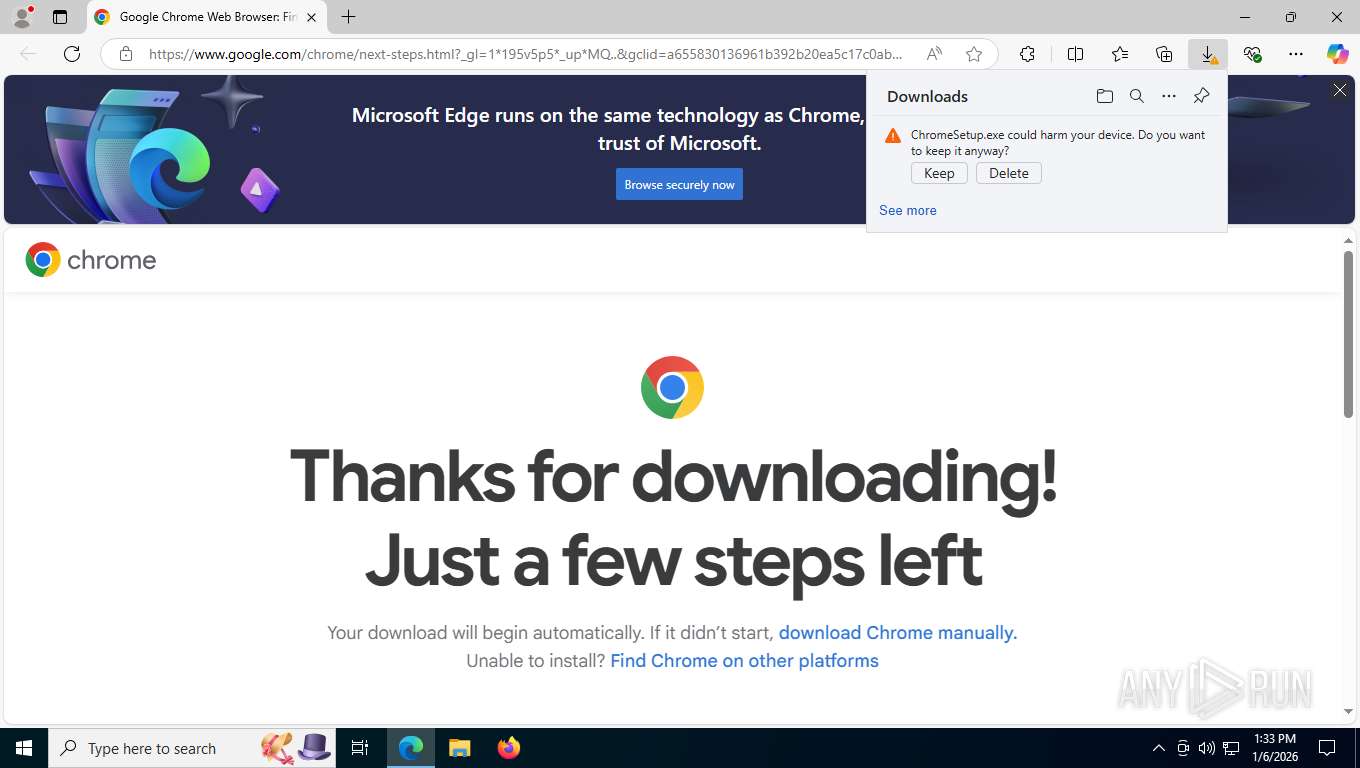 Malware analysis https://www.google.com/chrome/next-steps.html?_gl=1 ...