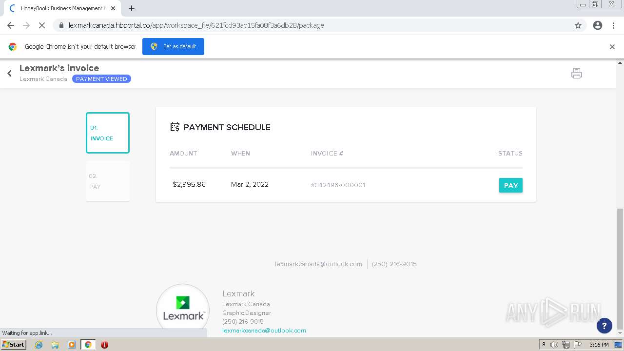 Malware analysis https://can01.safelinks.protection.outlook.com/?url ...