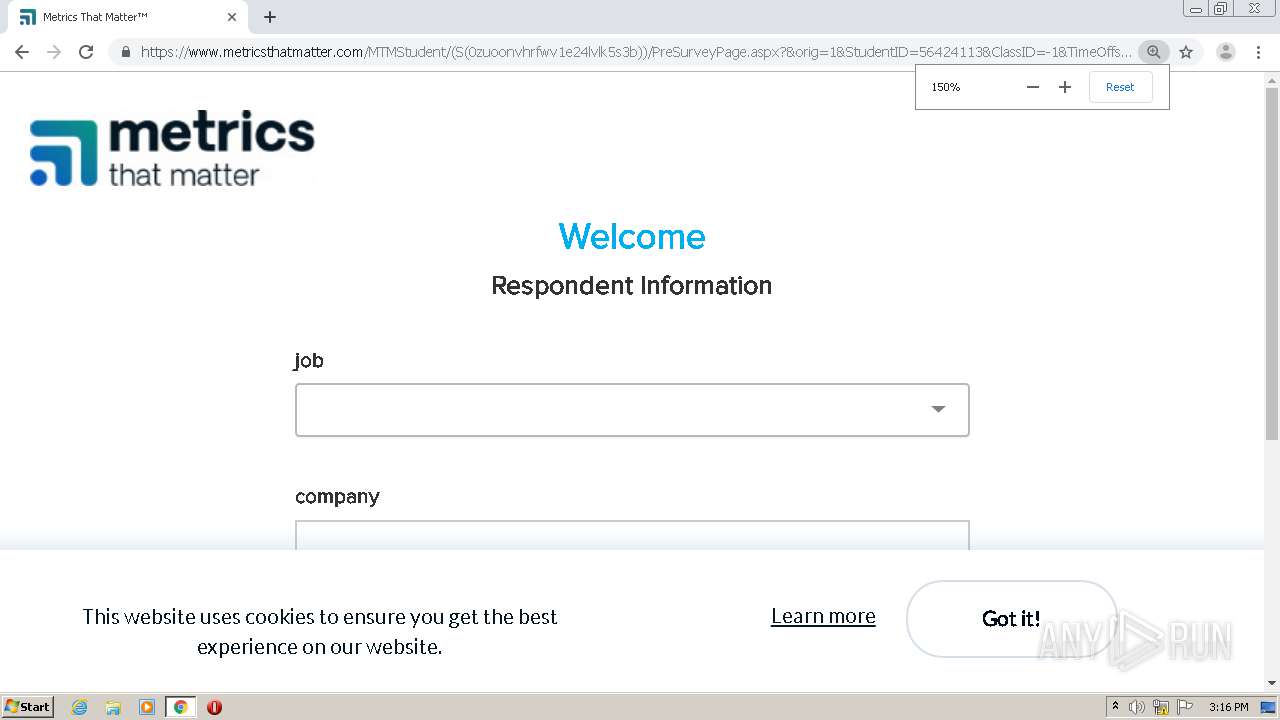 Malware analysis https://urldefense.com/v3/__https://www.metricsthatmatter.com/url/u.aspx ...