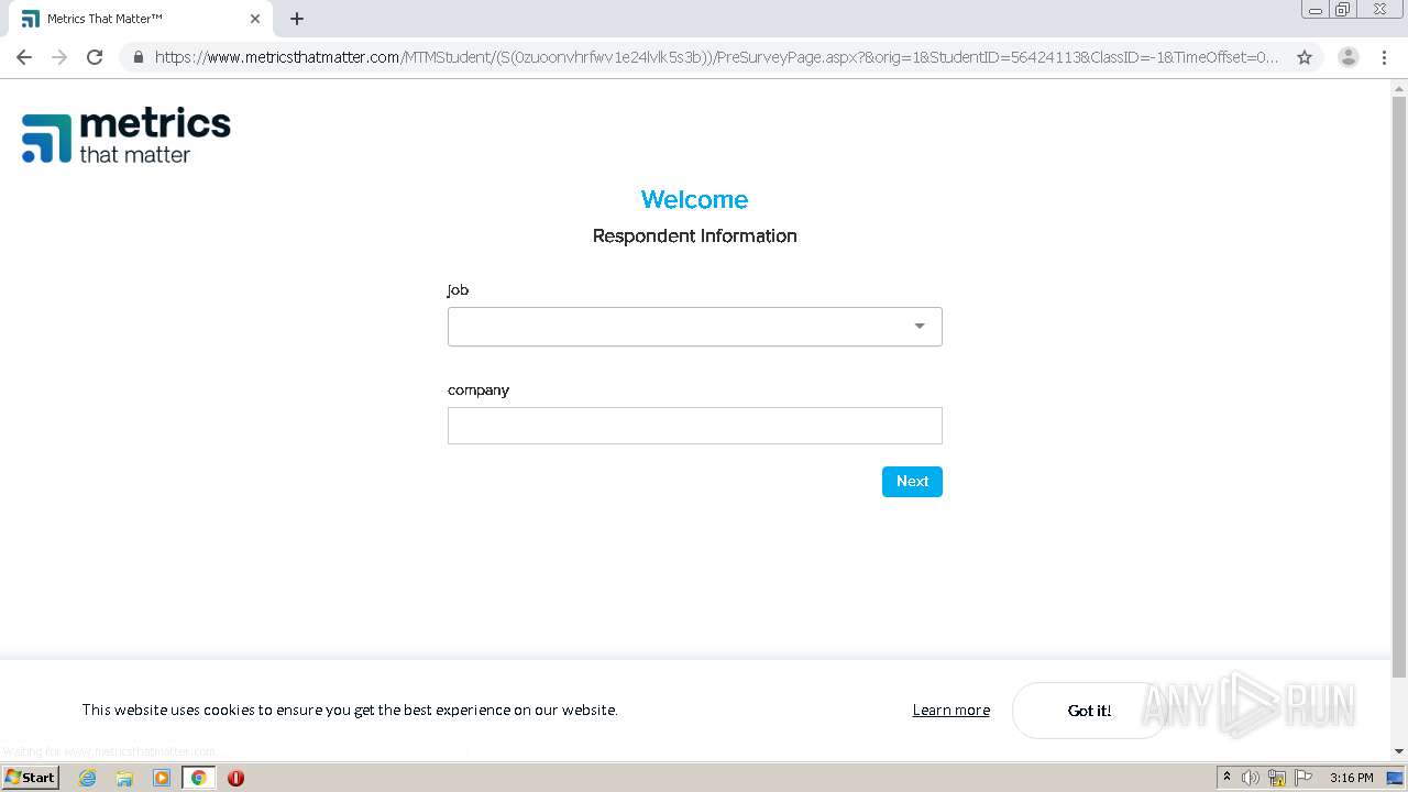Malware analysis https://urldefense.com/v3/__https://www.metricsthatmatter.com/url/u.aspx ...