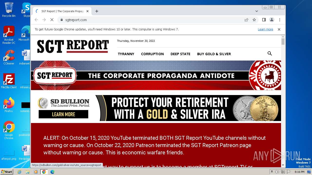 Malware analysis www.sgtreport.com Malicious activity | ANY.RUN ...