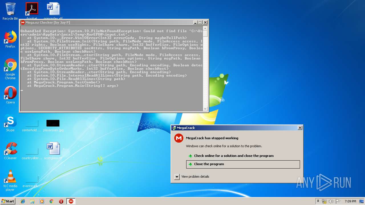 Malware analysis MEGA Checker + Capture.exe No threats detected | ANY ...