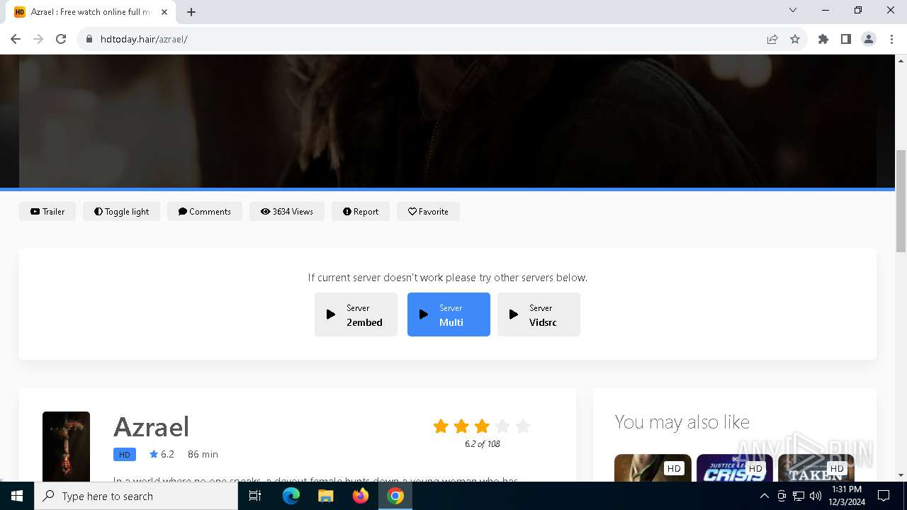 Analysis hdtoday.hair Malicious activity - Interactive analysis ANY.RUN
