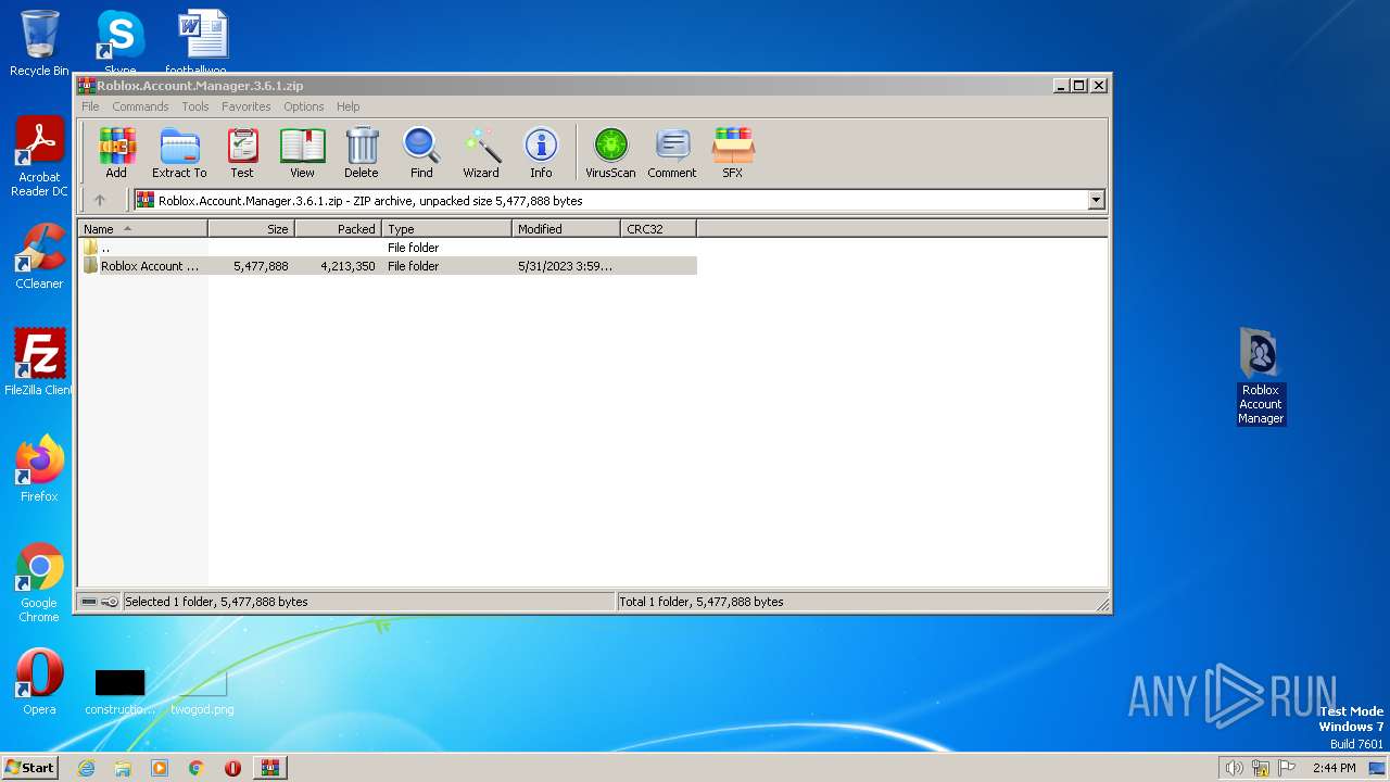 Malware analysis Roblox.Account.Manager.3.6.1.zip Malicious activity ...