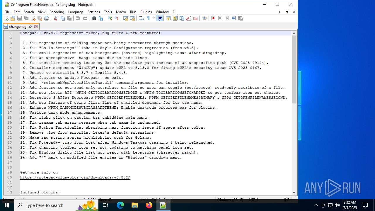 Malware analysis npp.8.8.2.Installer.x64.exe Malicious activity | ANY.RUN - Malware Sandbox Online