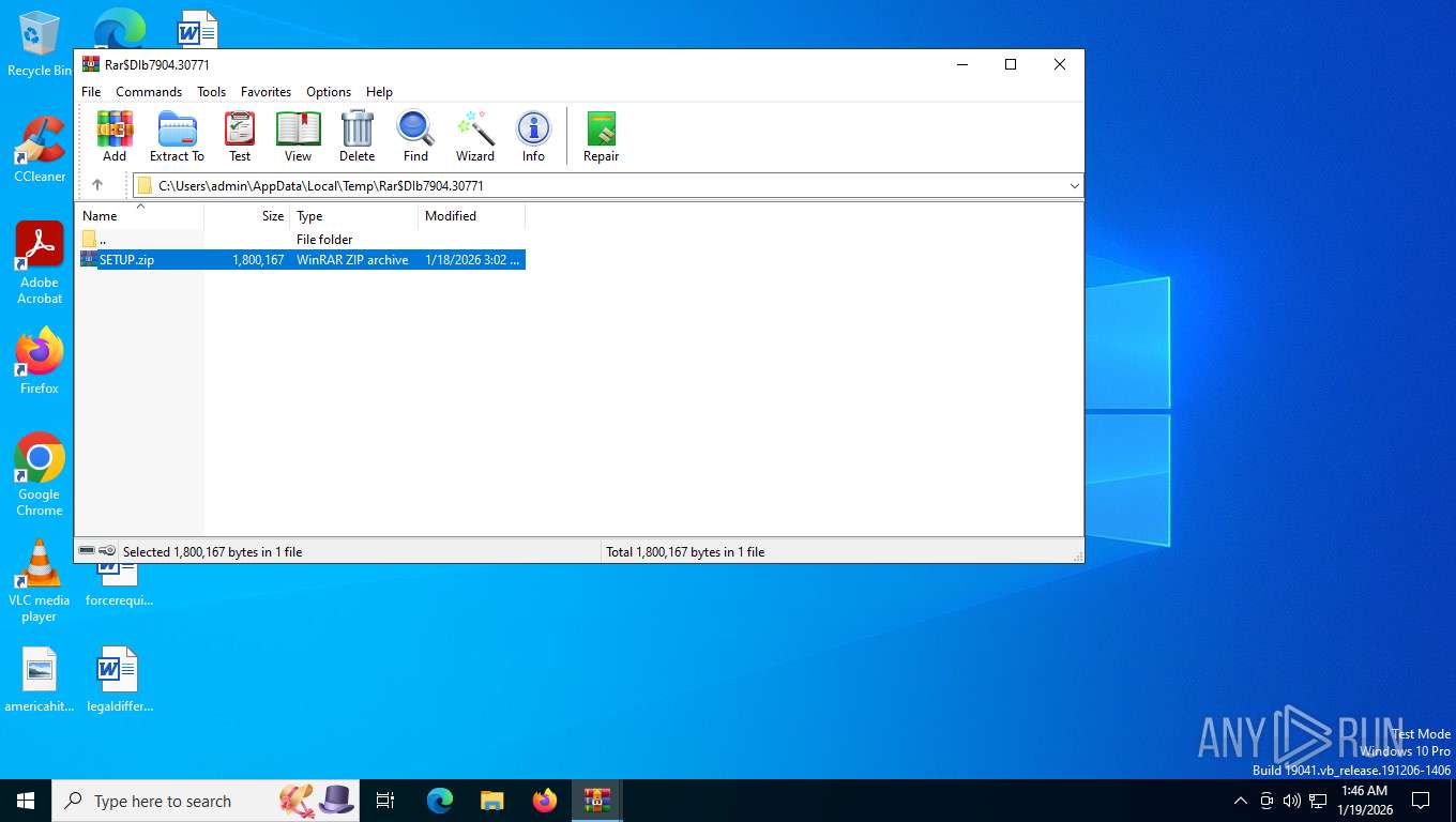 Malware analysis D0WN10AD_SETUP_(2026)_PASS.zip Malicious activity ...