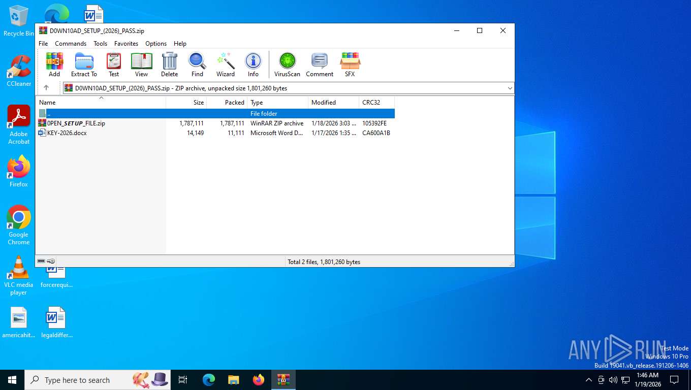 Malware analysis D0WN10AD_SETUP_(2026)_PASS.zip Malicious activity ...