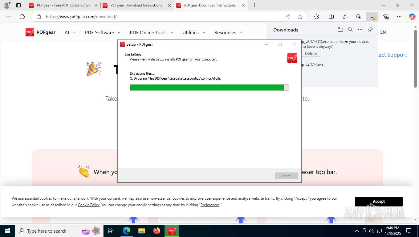 Malware analysis https://www.pdfgear.com Malicious activity | ANY.RUN ...