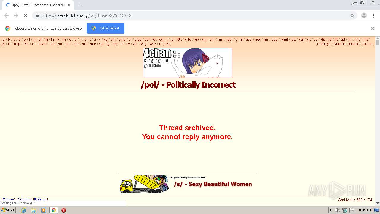 Malware analysis https://boards.4chan.org/pol/thread/276513932 No ...