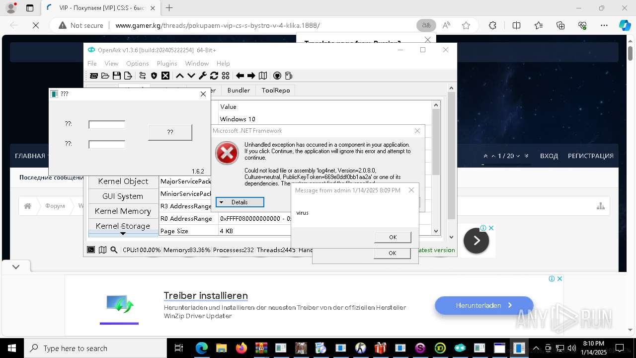 Analysis 4363463463464363463463463.zip (MD5: C223234ED4E0BC5325C0B09744F06B6D) Malicious ...