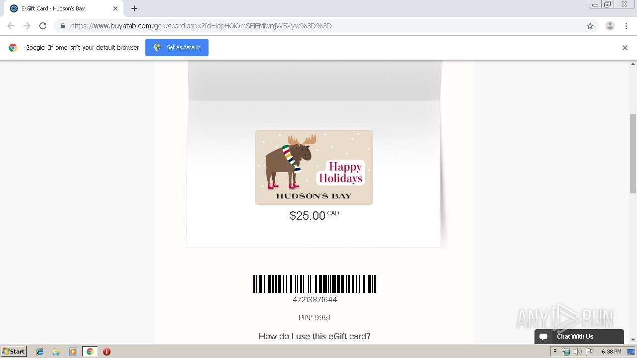 Malware analysis https://www.buyatab.com/gcp/ecard.aspx?Id ...