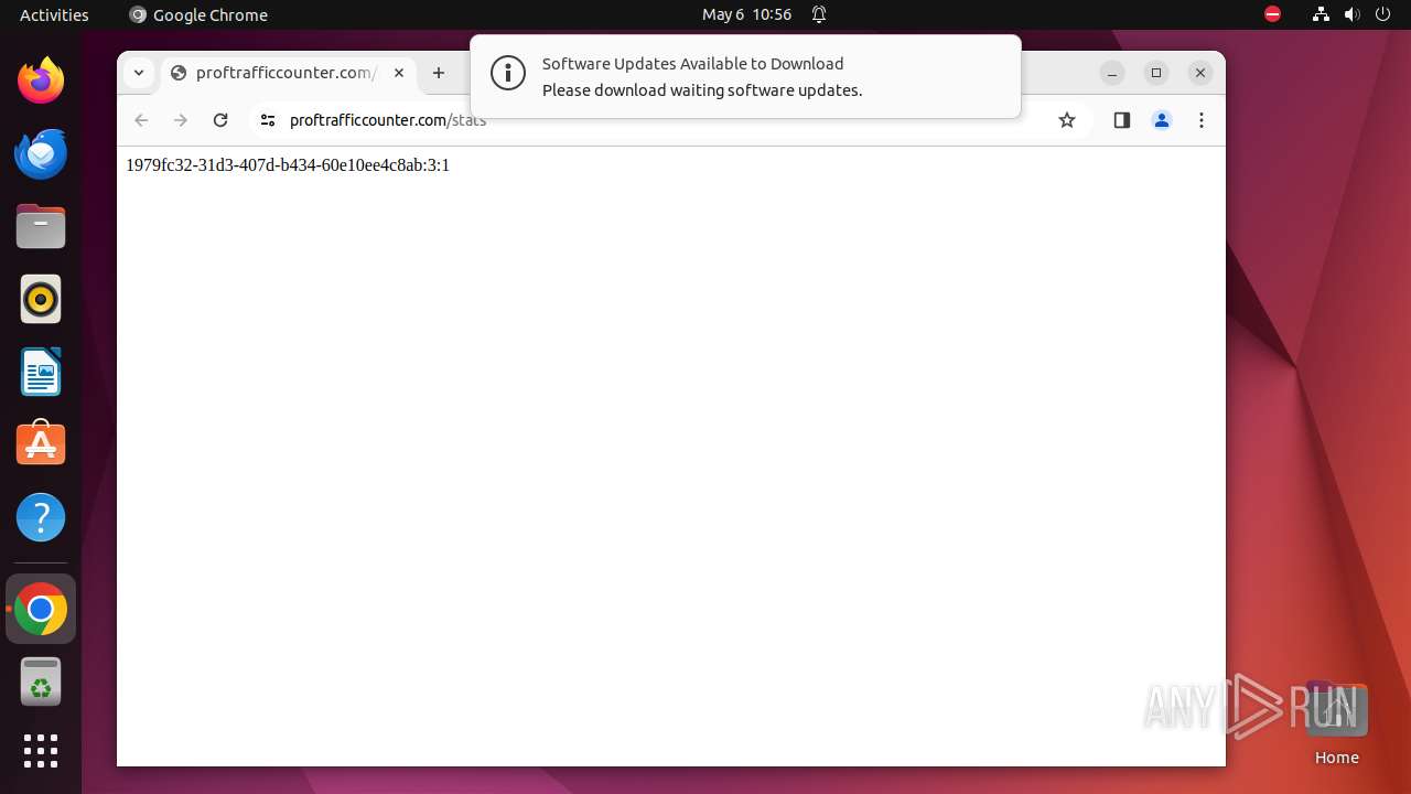 Malware analysis https://proftrafficcounter.com/stats Malicious activity | ANY.RUN - Malware ...