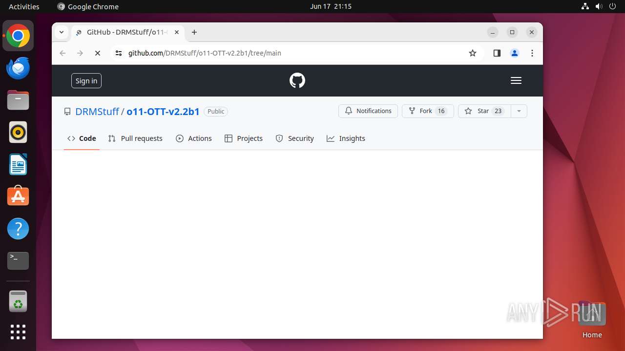 Malware analysis https://github.com/DRMStuff/o11-OTT-v2.2b1/tree/main Malicious activity | ANY ...