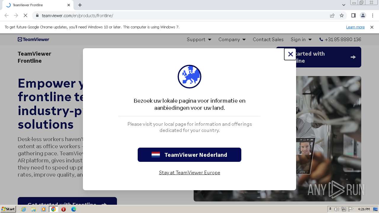 Malware analysis https://www.teamviewer.com/en/products/frontline ...