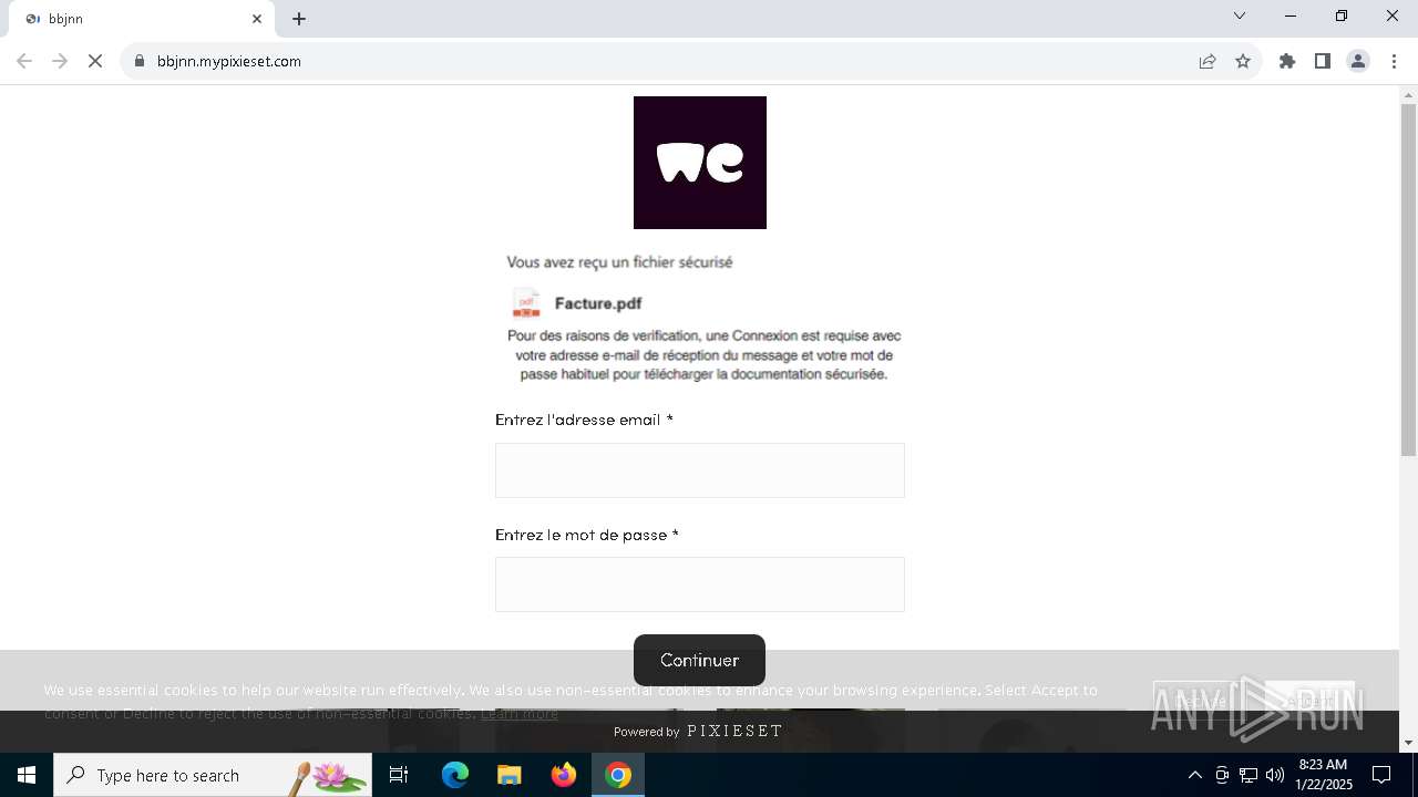 Malware analysis https://bbjnn.mypixieset.com/ Malicious activity | ANY ...