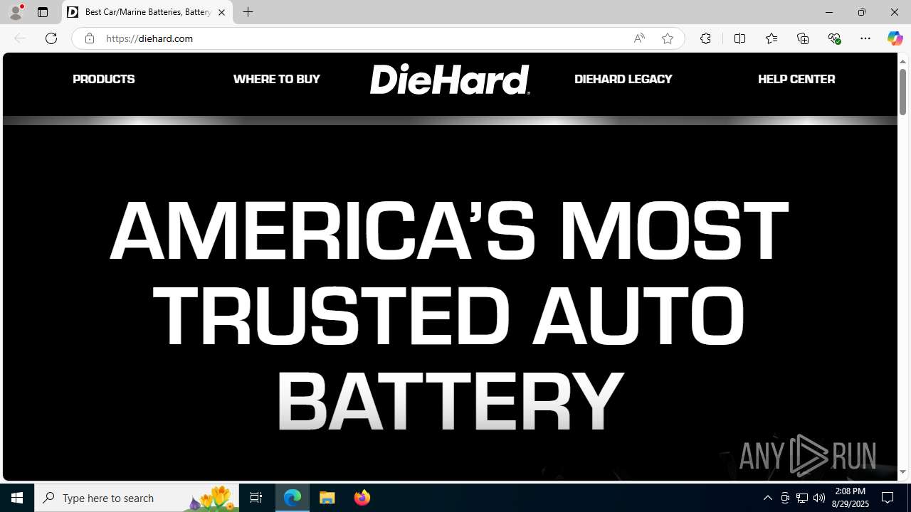 Analysis http://diehard.com Malicious activity - Interactive analysis ...