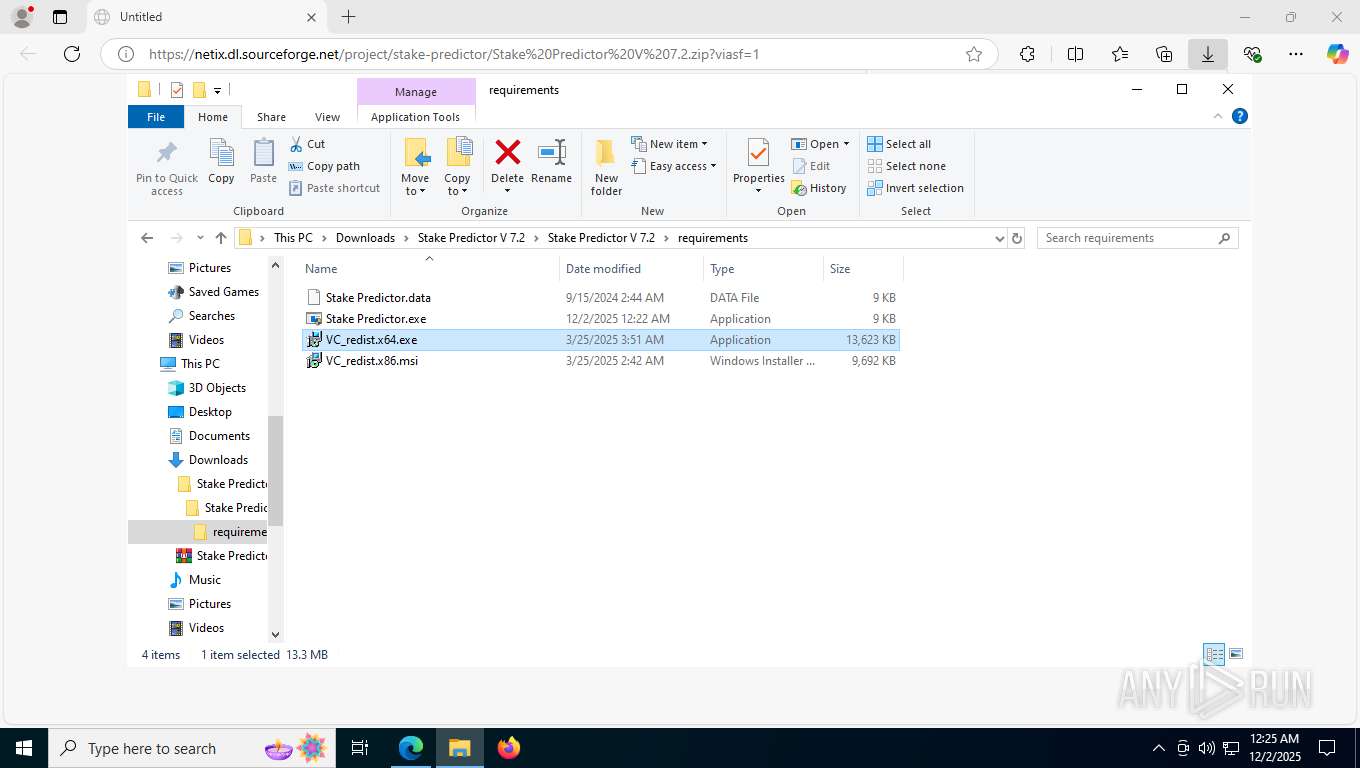 Malware analysis https://netix.dl.sourceforge.net/project/stake-predictor/Stake%20Predictor%20V ...
