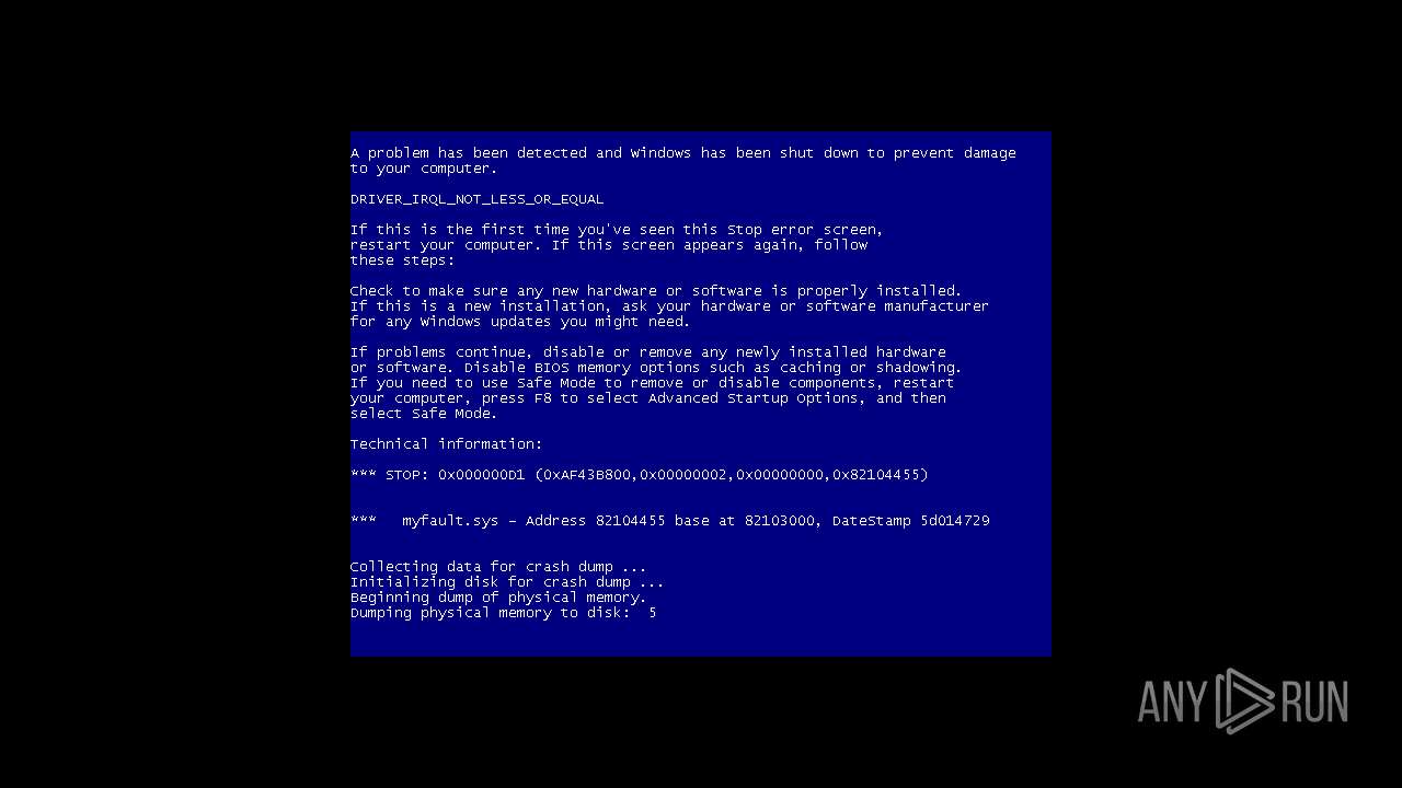 Malware analysis notmyfault.exe Malicious activity | ANY.RUN - Malware ...