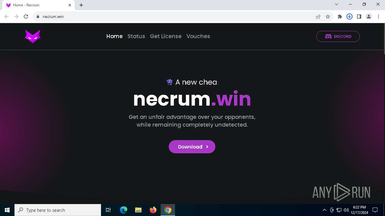 Malware analysis https://necrum.win/ Malicious activity | ANY.RUN - Malware Sandbox Online