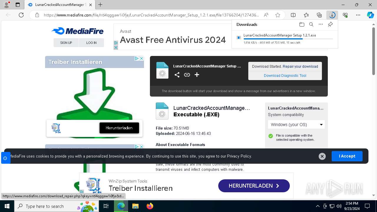 Malware analysis https://www.mediafire.com/file/ntl4qggaw1i0fje ...