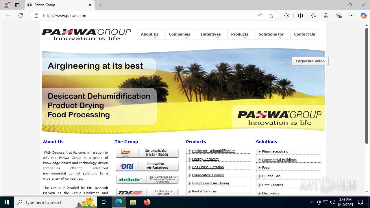 Analysis https://www.pahwa.com/ No threats detected - Interactive analysis ANY.RUN