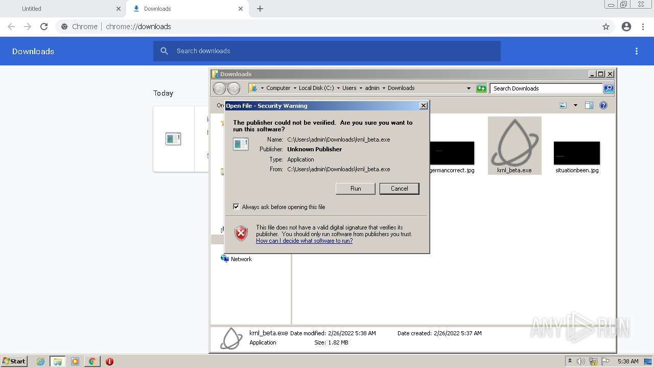 Malware analysis https://k-storage.com/krnl_beta.exe Malicious activity | ANY.RUN - Malware ...