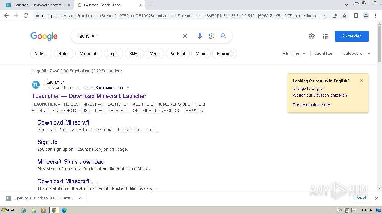 Malware analysis tlauncher.org Malicious activity | ANY.RUN - Malware ...