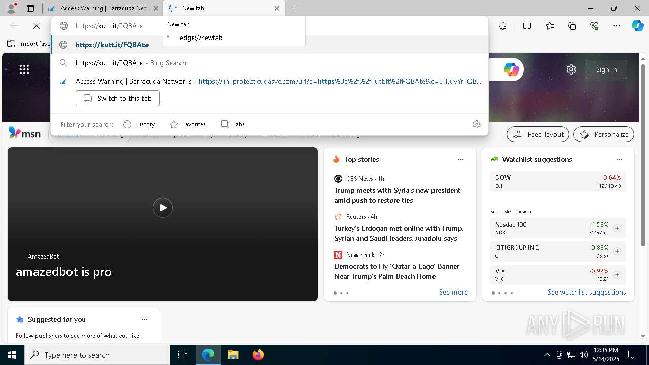 Malware analysis https://linkprotect.cudasvc.com/url?a=https%3a%2f%2fkutt.it%2fFQBAte&c=E,1 ...