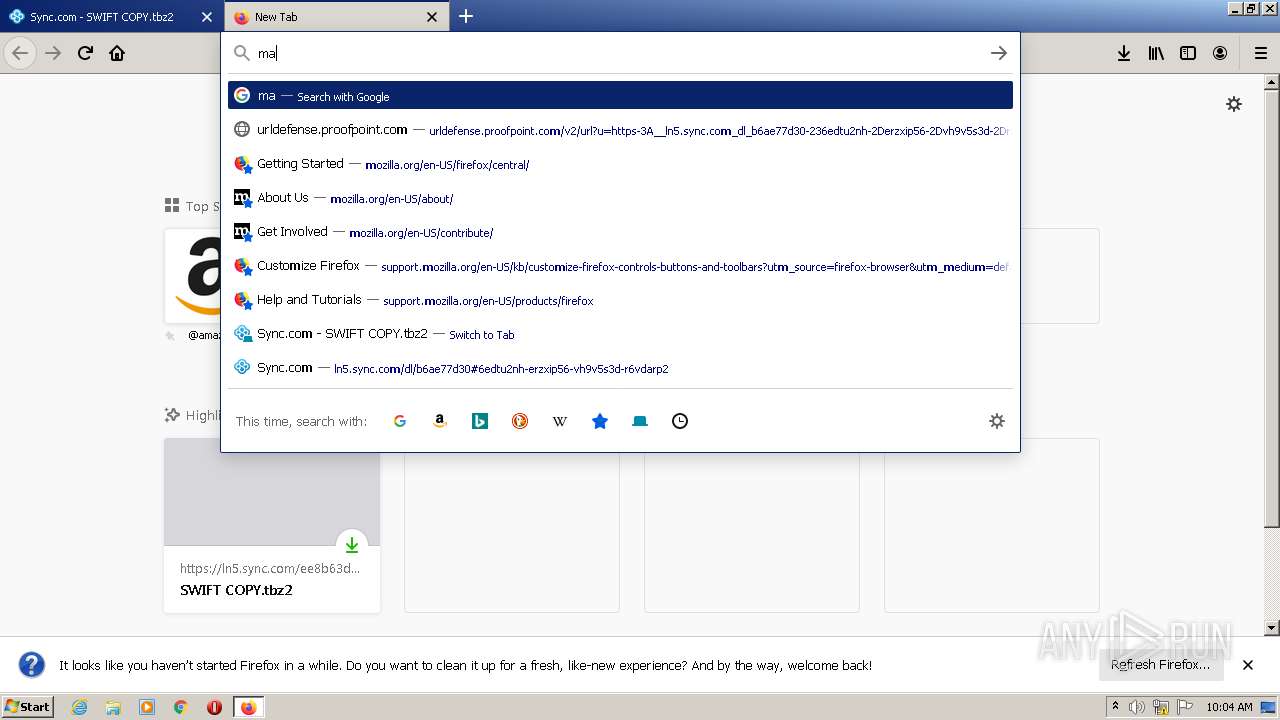 Malware analysis https://urldefense.proofpoint.com/v2/url?u=https-3A__ln5.sync.com_dl_b6ae77d30 ...