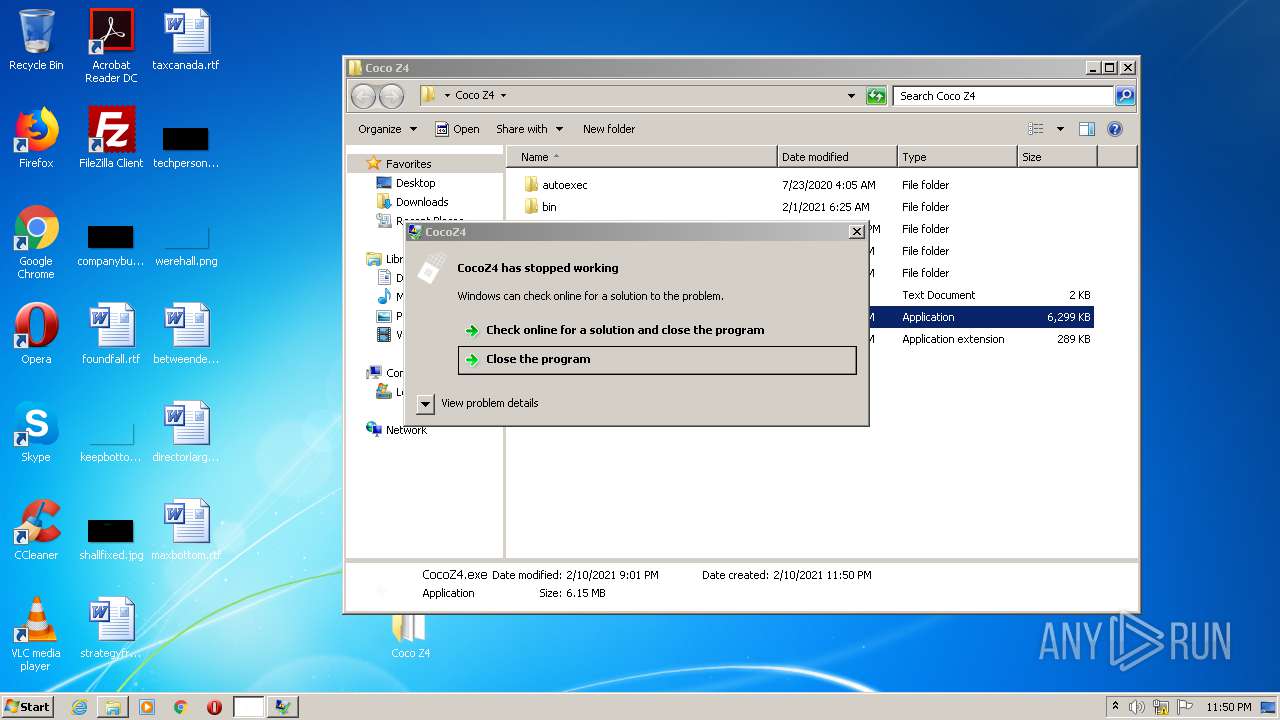 Malware analysis Coco_Z4.rar Malicious activity | ANY.RUN - Malware ...