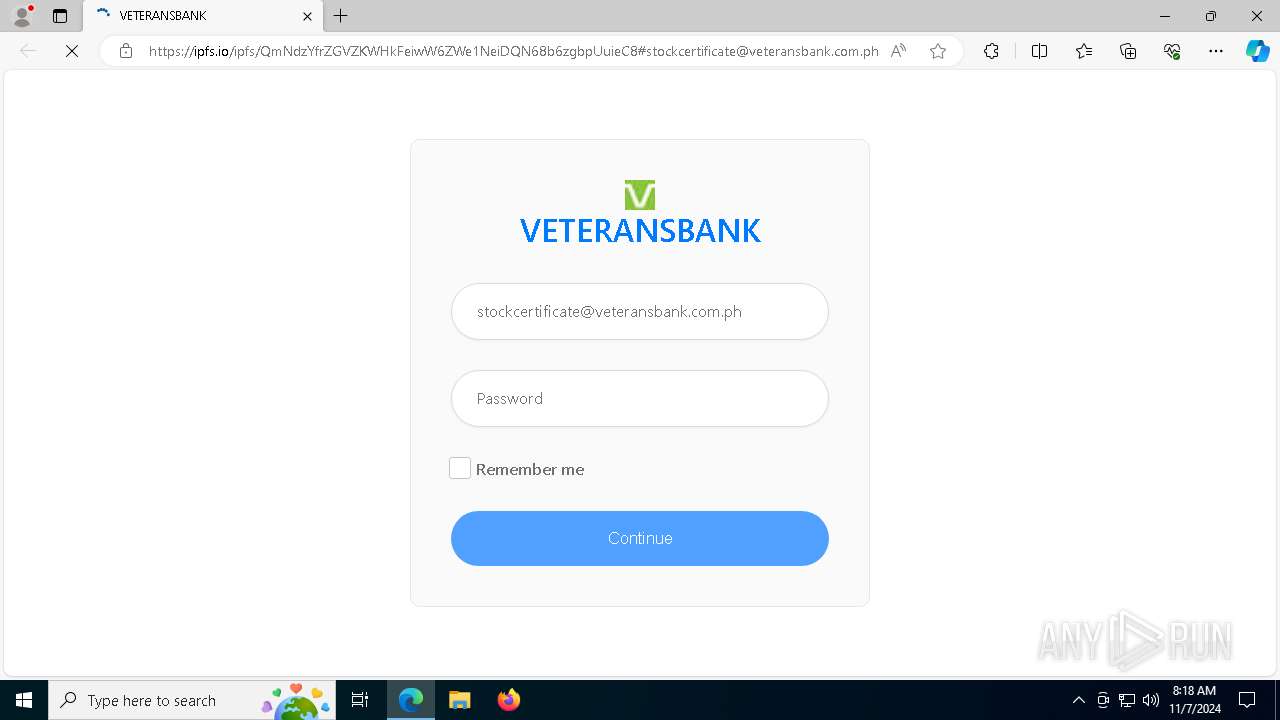Malware analysis https://ipfs.io/ipfs ...