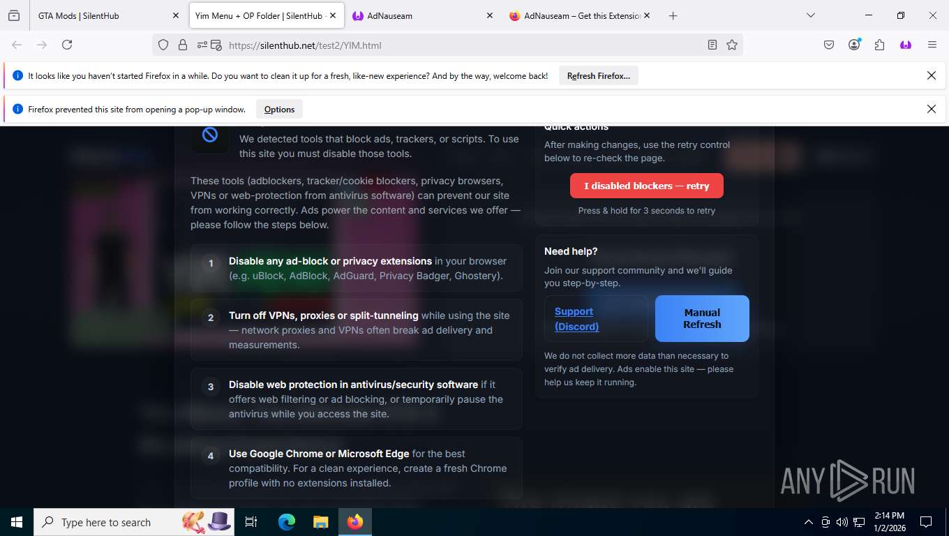 Malware analysis https://silenthub.net/GTA/ Malicious activity | ANY ...