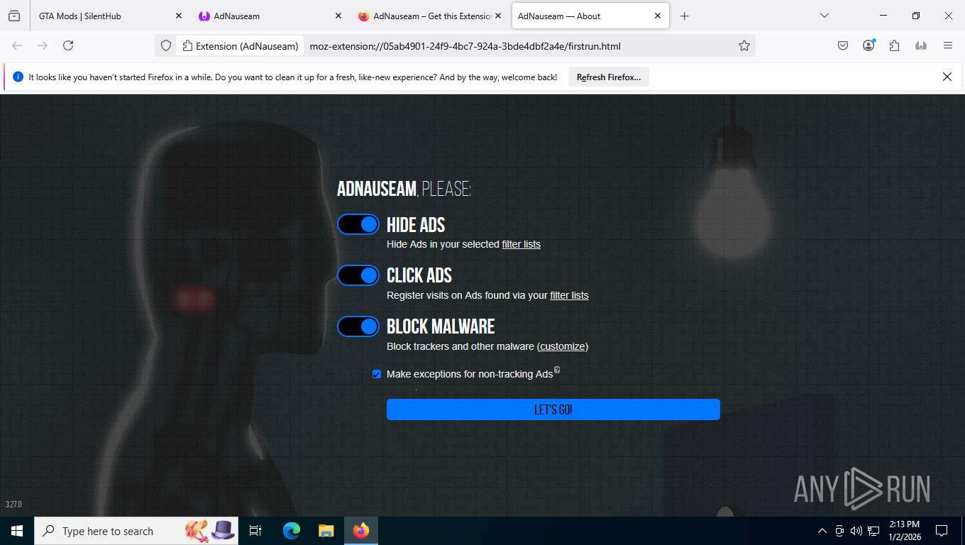 Malware analysis https://silenthub.net/GTA/ Malicious activity | ANY ...