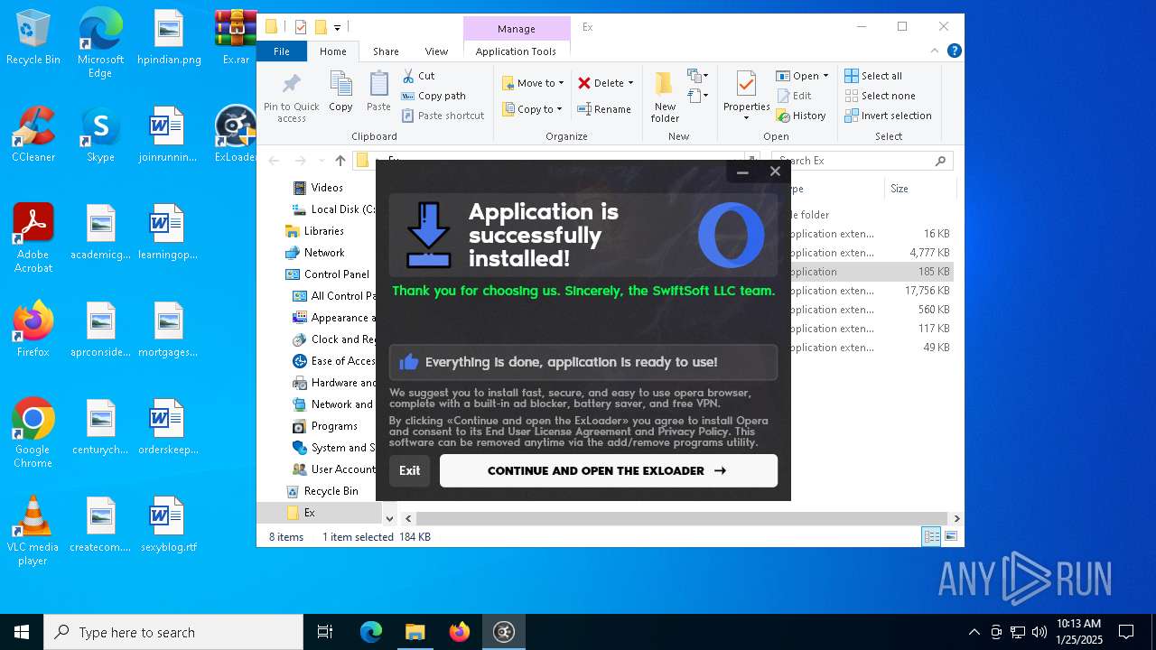 Malware analysis ExLoader_Installer.exe Malicious activity | ANY.RUN - Malware Sandbox Online