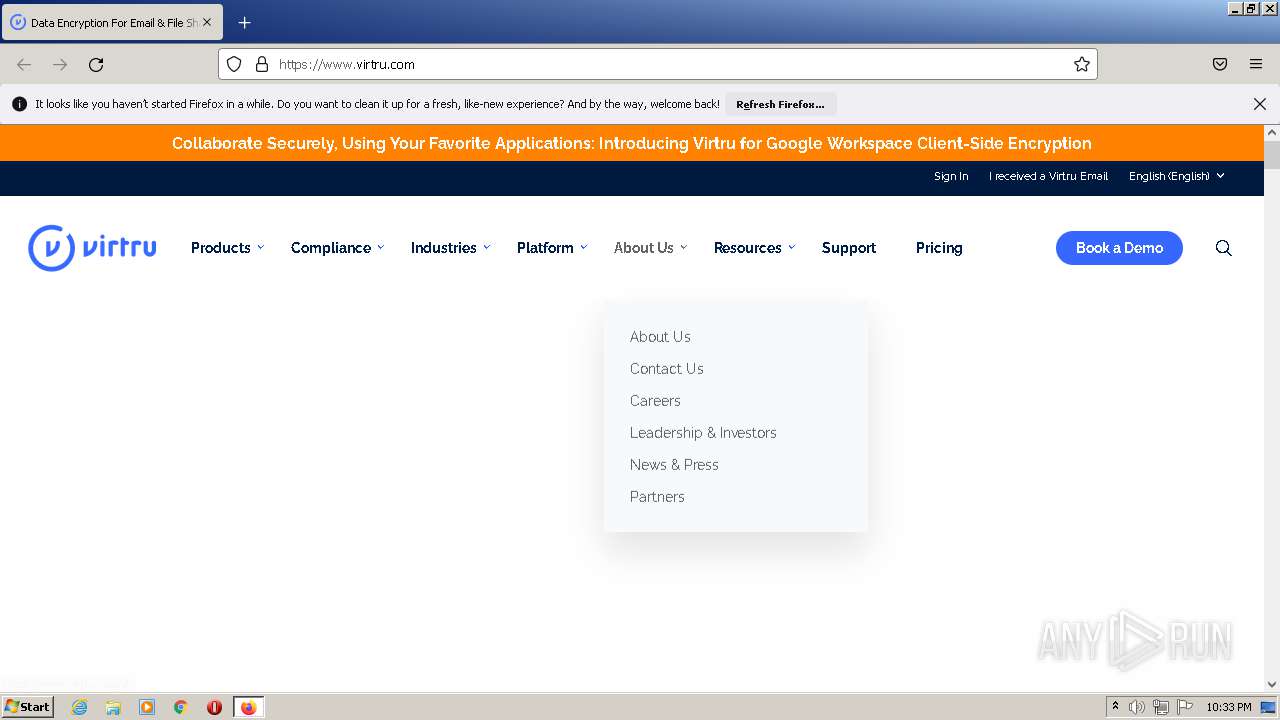Malware analysis https://linkprotect.cudasvc.com/url?a=https%3a%2f%2fwww.virtru.com&c=E,1,aOiV ...