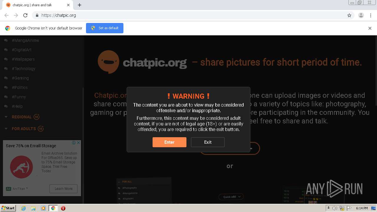 Malware analysis https://chatpic.org Malicious activity | ANY.RUN - Malware Sandbox Online