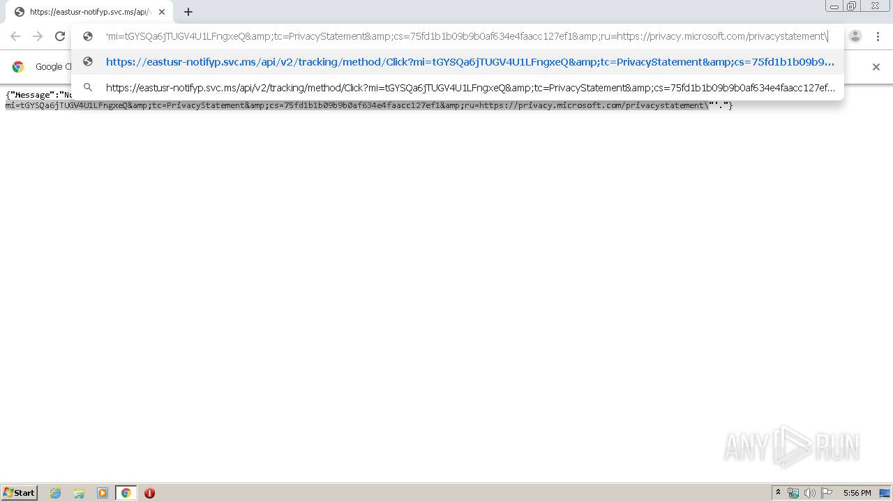 Malware analysis https://eastusr-notifyp.svc.ms/api/v2/tracking/method/Click?mi ...